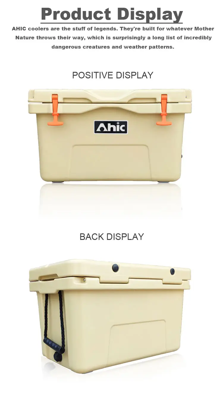 AHIC 45 QT Food Grade LLDPE Rotomolded Coolers with Wheels and Rope ...