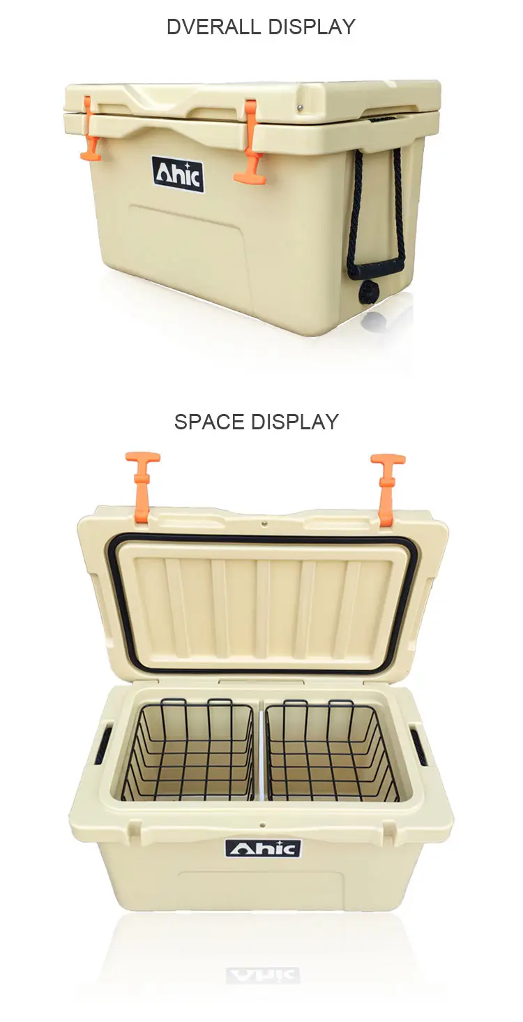 AHIC 45 QT Food Grade LLDPE Rotomolded Coolers with Wheels and Rope ...